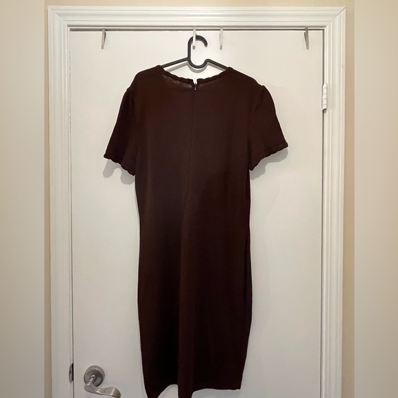 St. John | Dresses | St John Rich Brown Midi Knit Dress | Poshmark